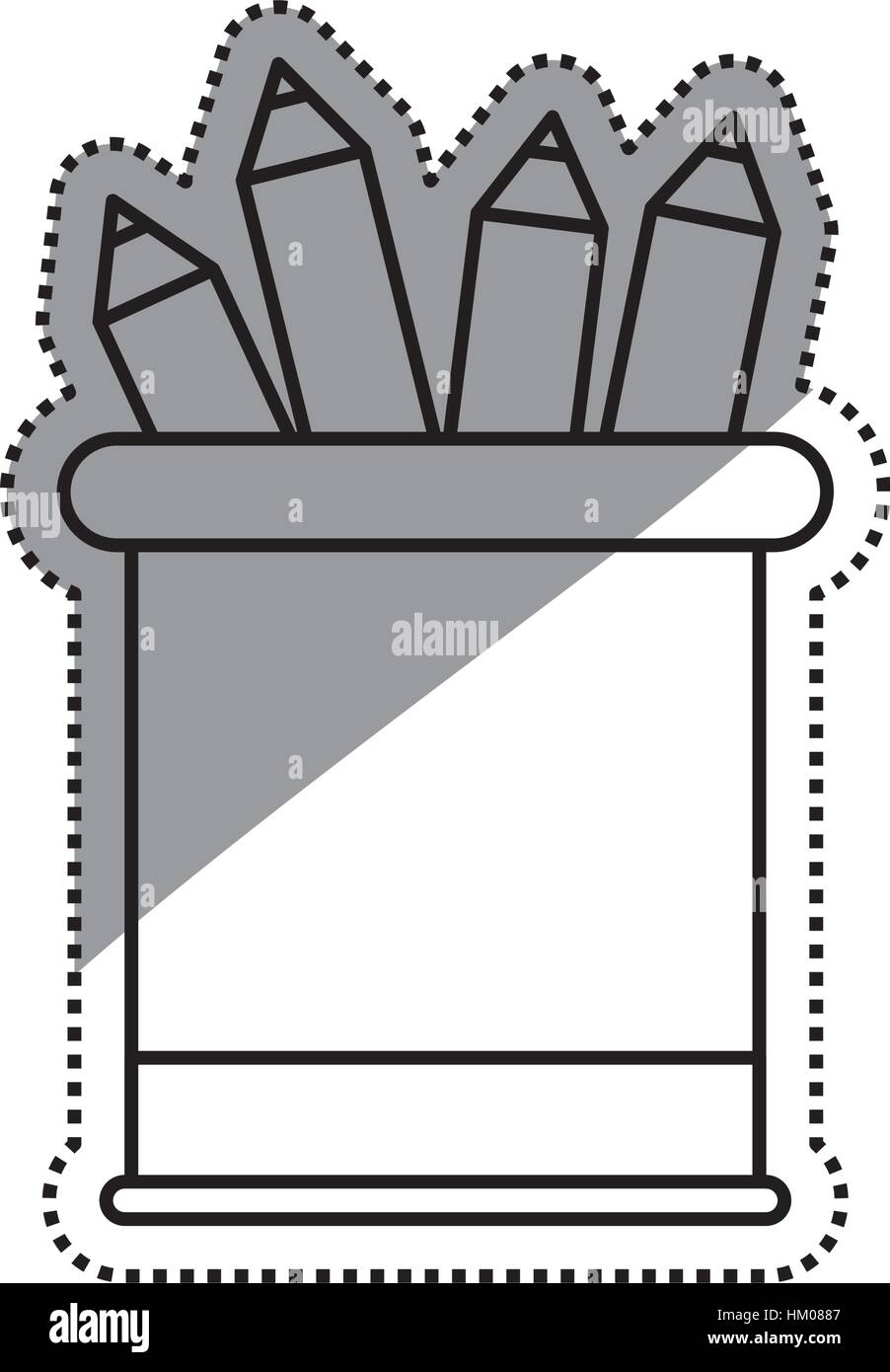 Pencils colored on vase icon vector illustration graphic design Stock ...