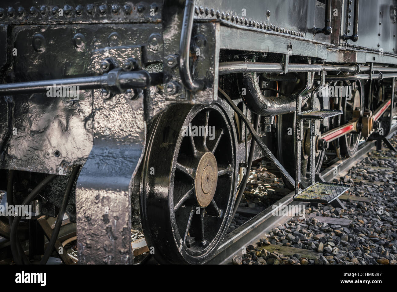 Close up of old train wheels Stock Photo - Alamy