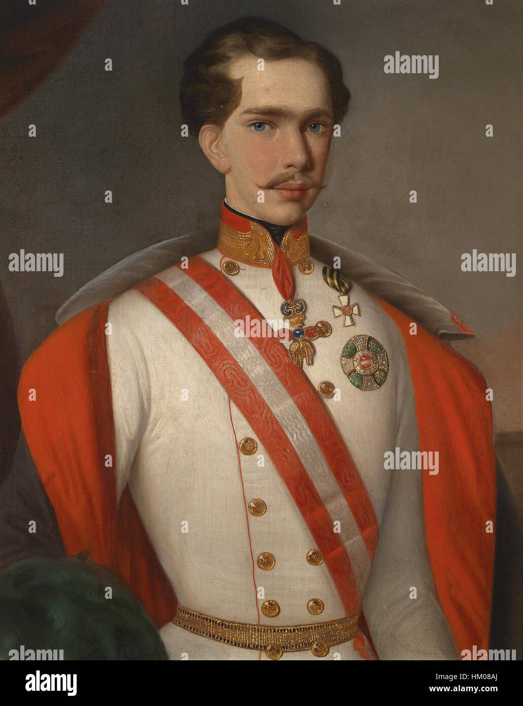 This portrait of Emperor Franz Joseph I, created around 1854, shows him ...