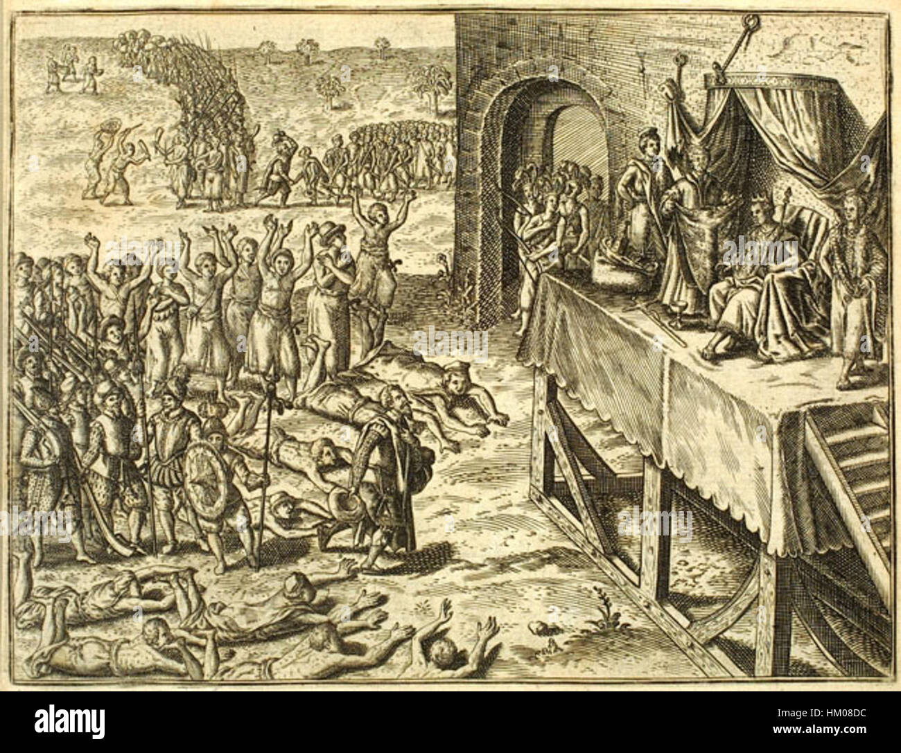 The 'Kongo audience' painting depicts a historical scene from the Kongo ...