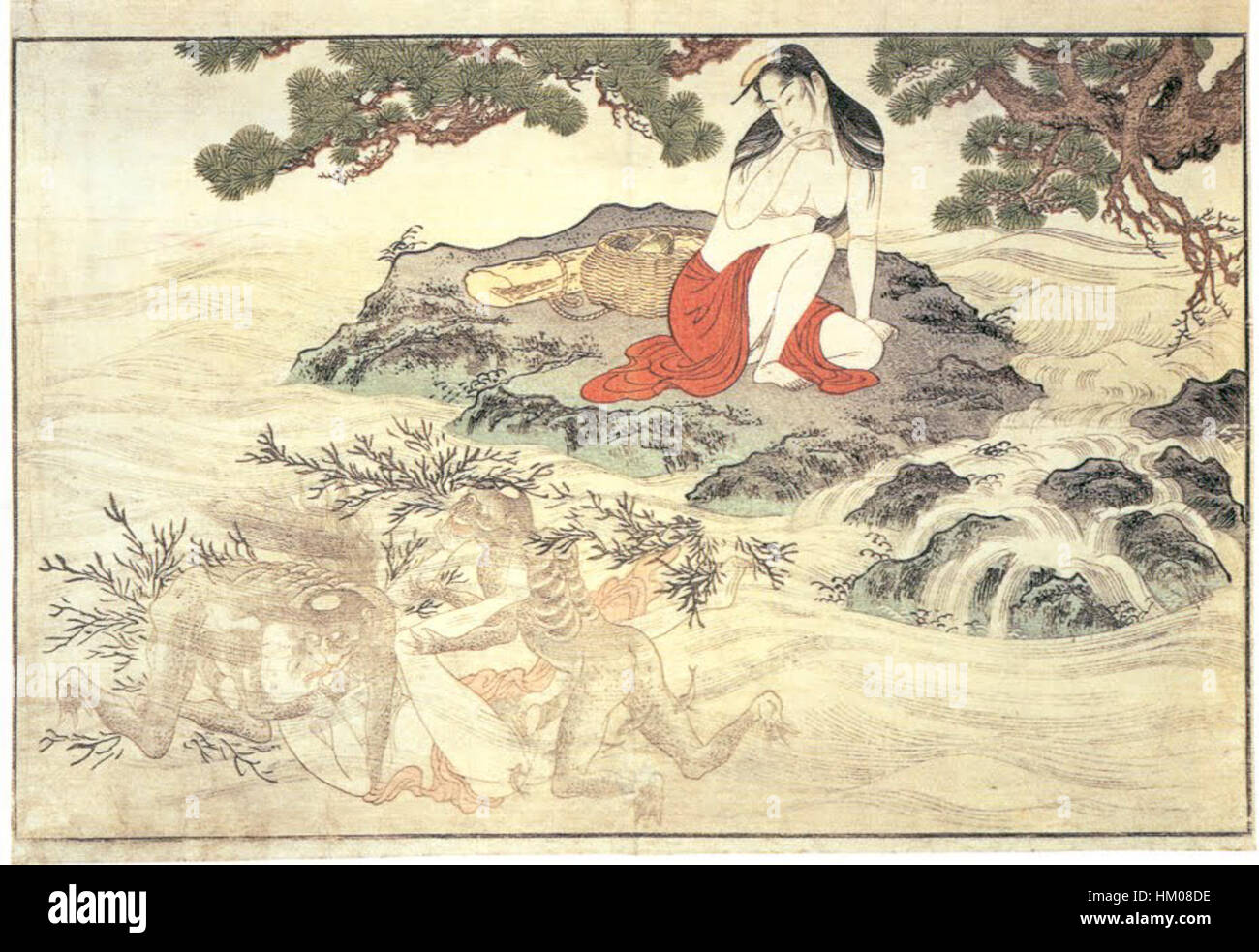 'Kappa to Ama' is a Japanese artwork depicting the mythical creatures ...