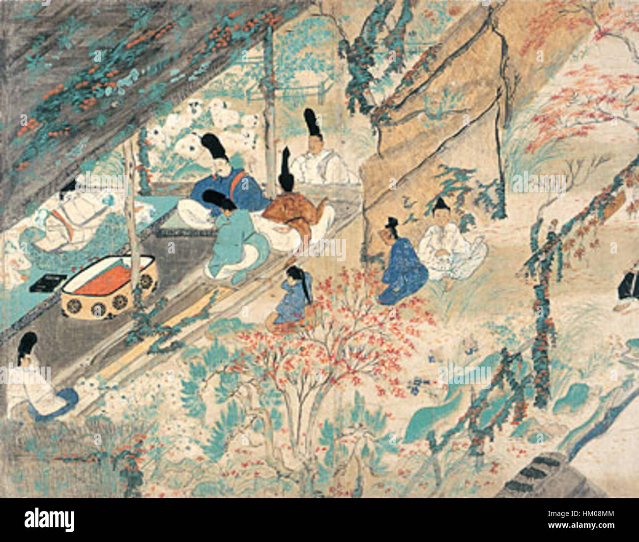 The *Kitano Tenjin Engi Emaki* is a Japanese emaki (painted handscroll ...