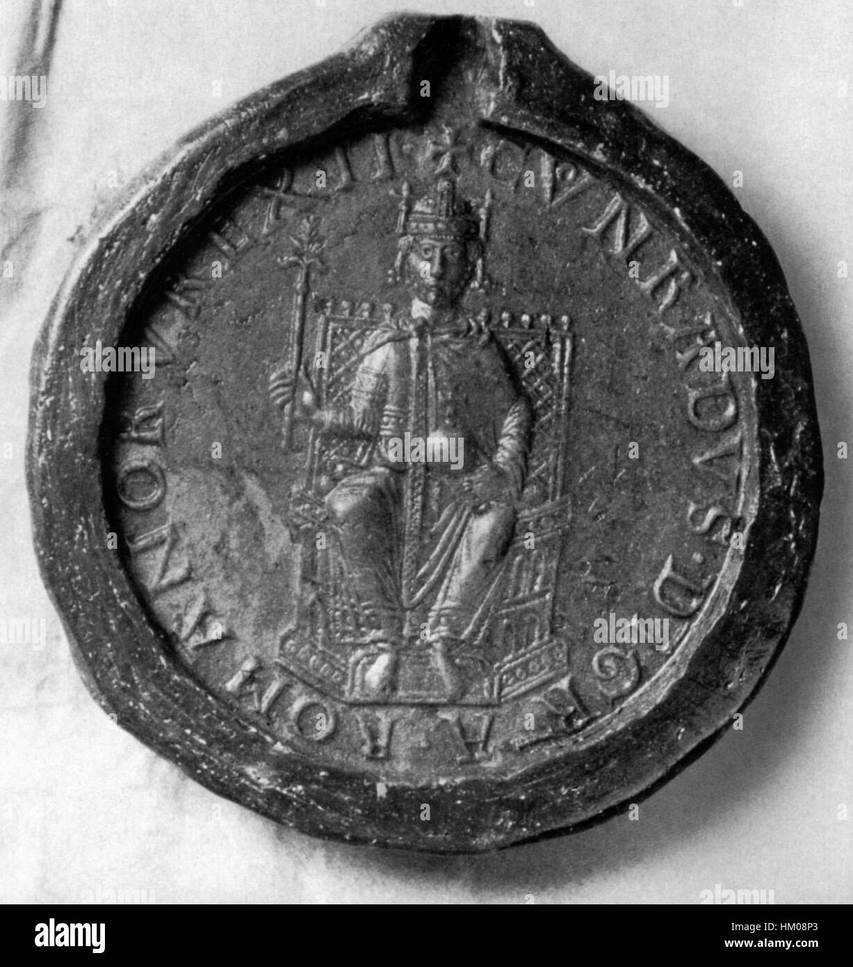 This historical image depicts Konrad III Siegel, a significant figure ...