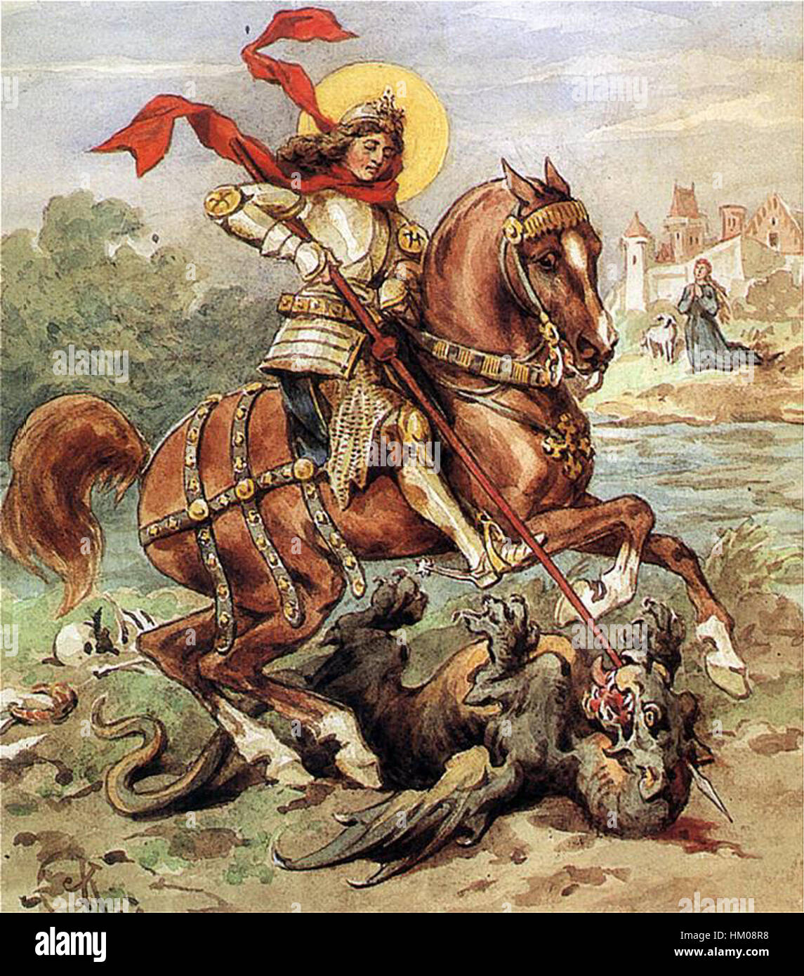 Saint george with dragon hi-res stock photography and images - Alamy