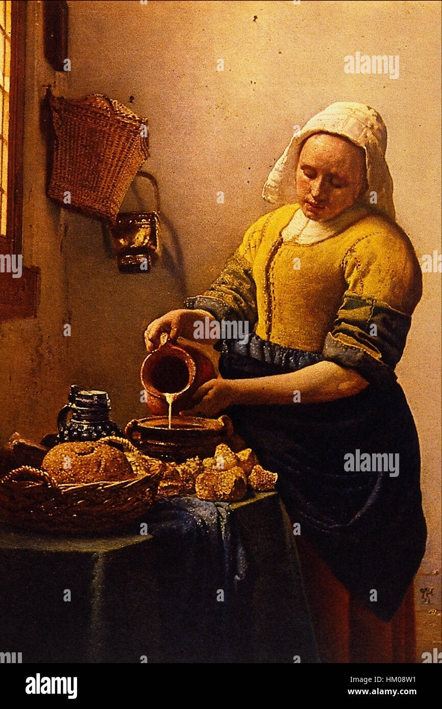 Jan Vermeer’s ‘Kuchenmagd’ (The Kitchen Maid) is an oil painting ...