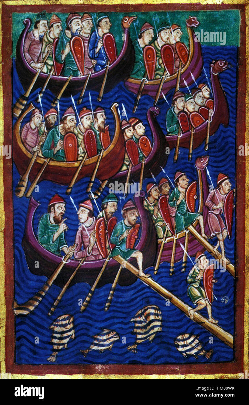 This artwork, depicting the life of St. Edmund and the barbarian ...