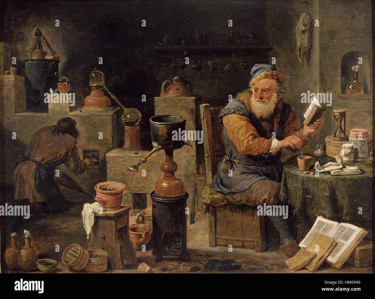 'L'alchimiste' by David Teniers the Younger is a 17th-century painting ...
