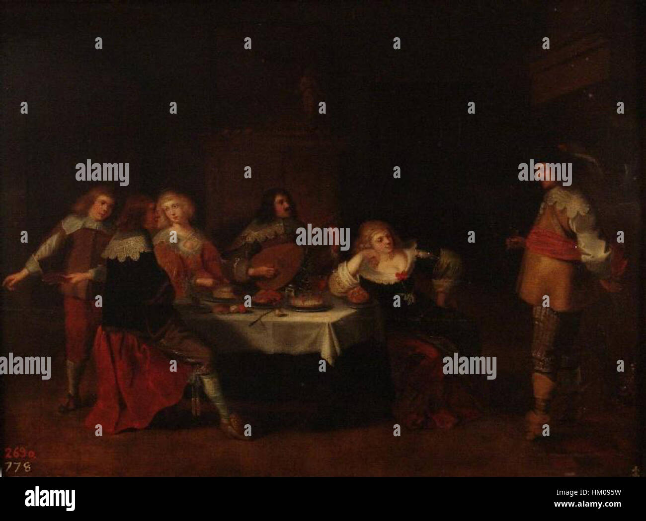 The 'Lamen-banquete-granada' artwork represents a banquet scene set in ...