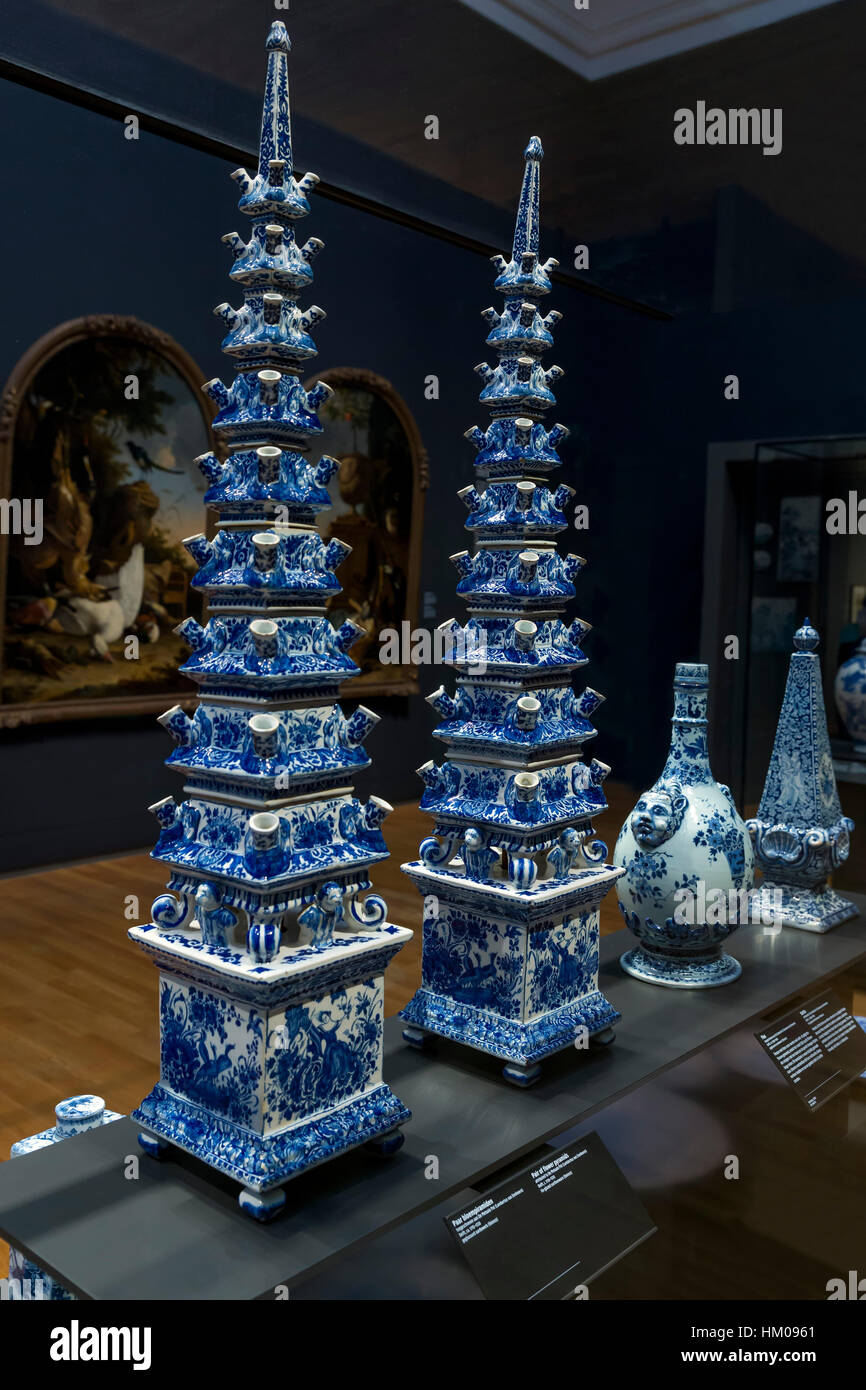 Pair of Flower Pyramids, Delft, circa 1710-1720, Rijksmuseum, Amsterdam ...