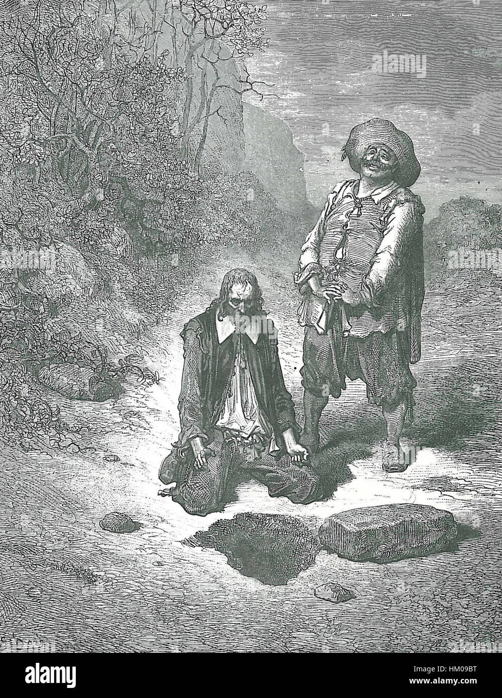 This French painting, 'The Miser Who Lost His Treasure', illustrates a ...