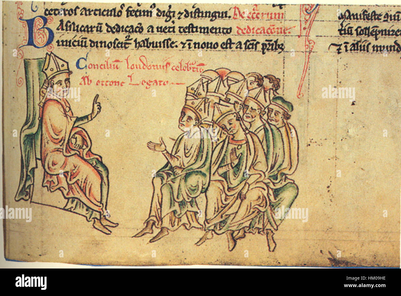 The 'Legatine-Council' is an artistic depiction of a medieval council ...