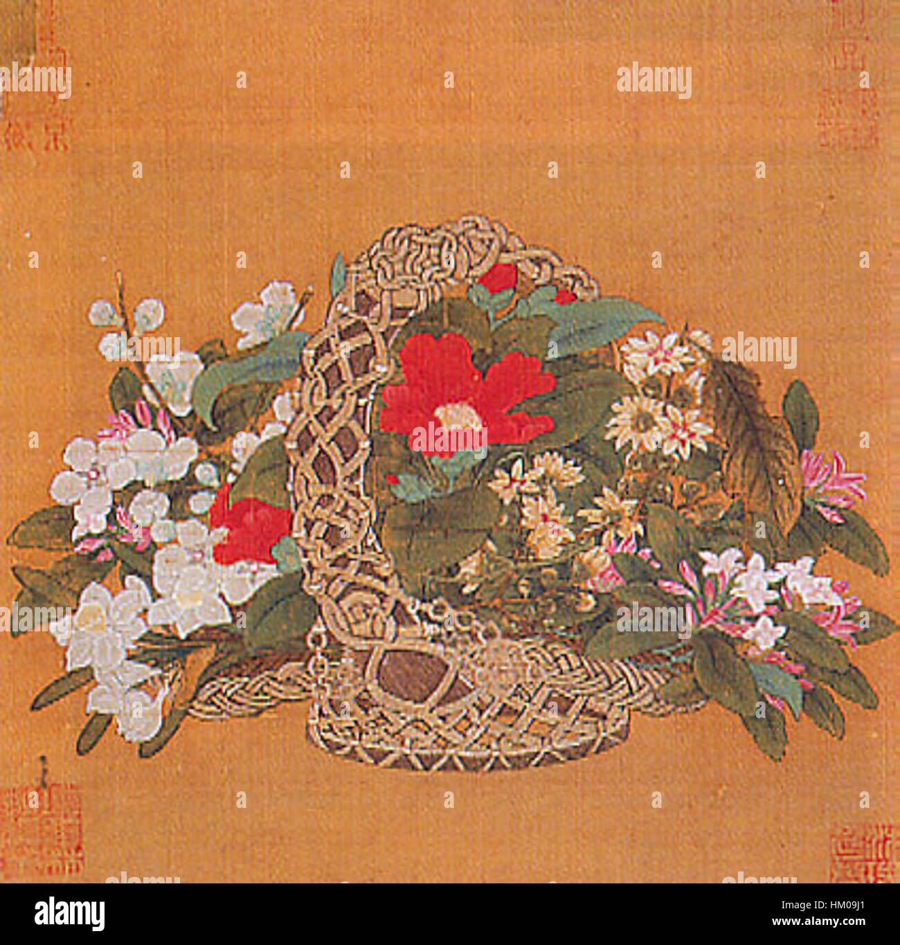 Li Song, Basket of Flowers Stock Photo - Alamy