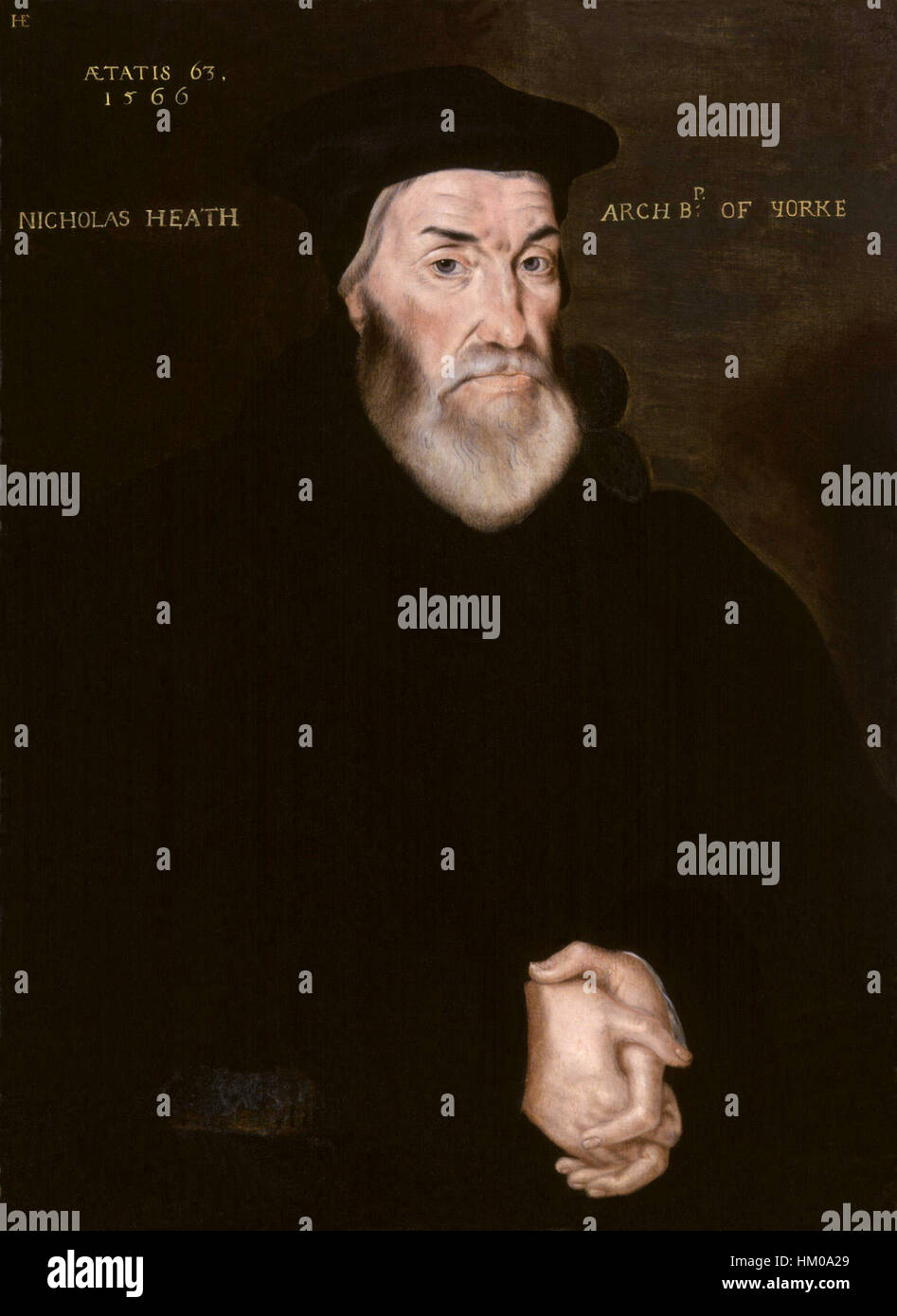 Nicholas Heath by Hans Eworth Stock Photo - Alamy