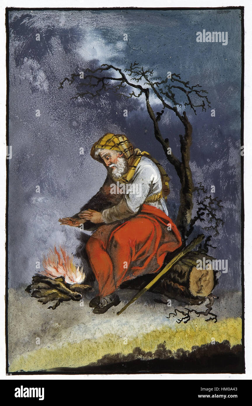 â€˜Hinterglasbild Der Winterâ€™ is a traditional winter scene painted ...