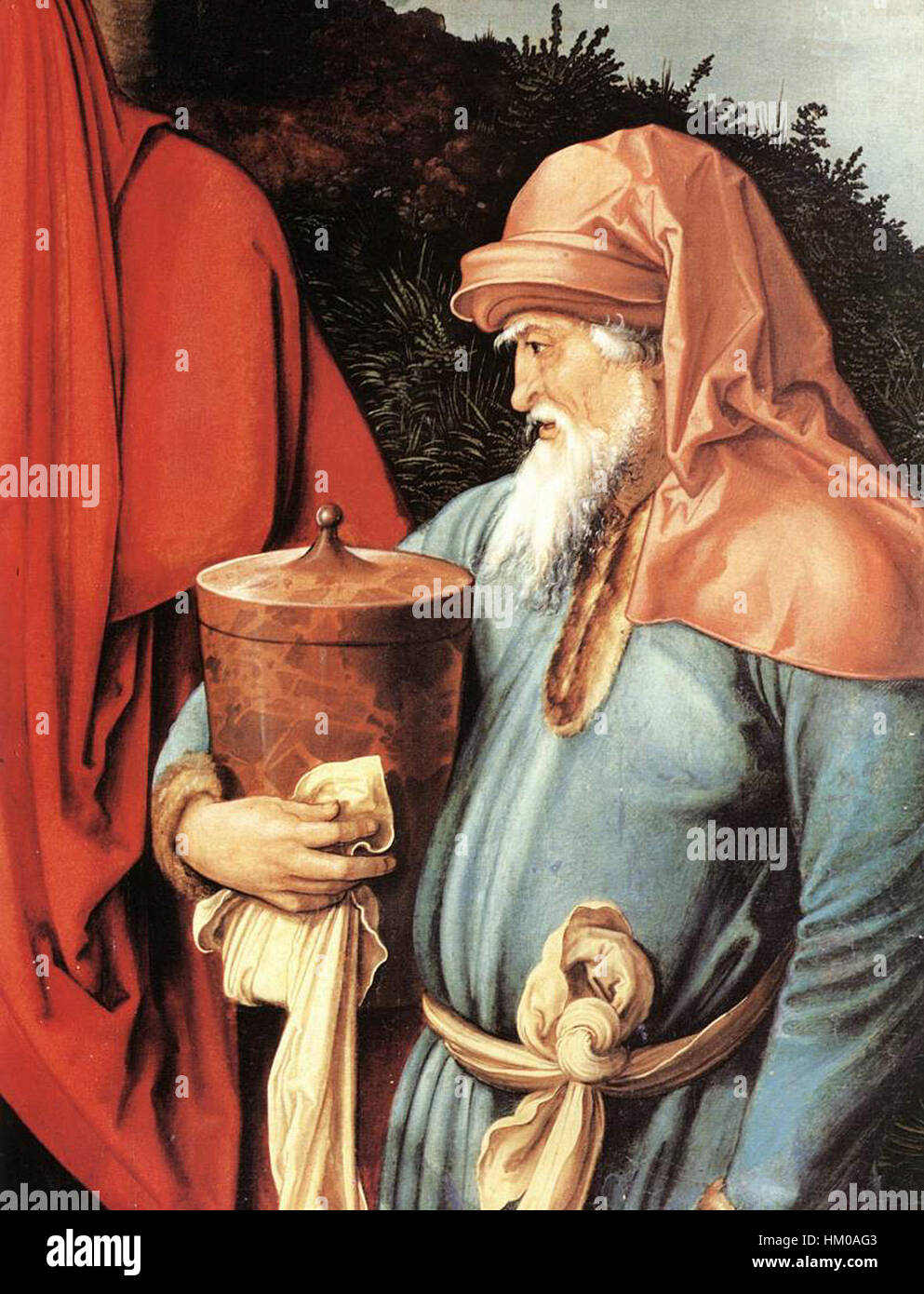 The painting 'Glimm Lamentation 05' portrays a religious scene of ...