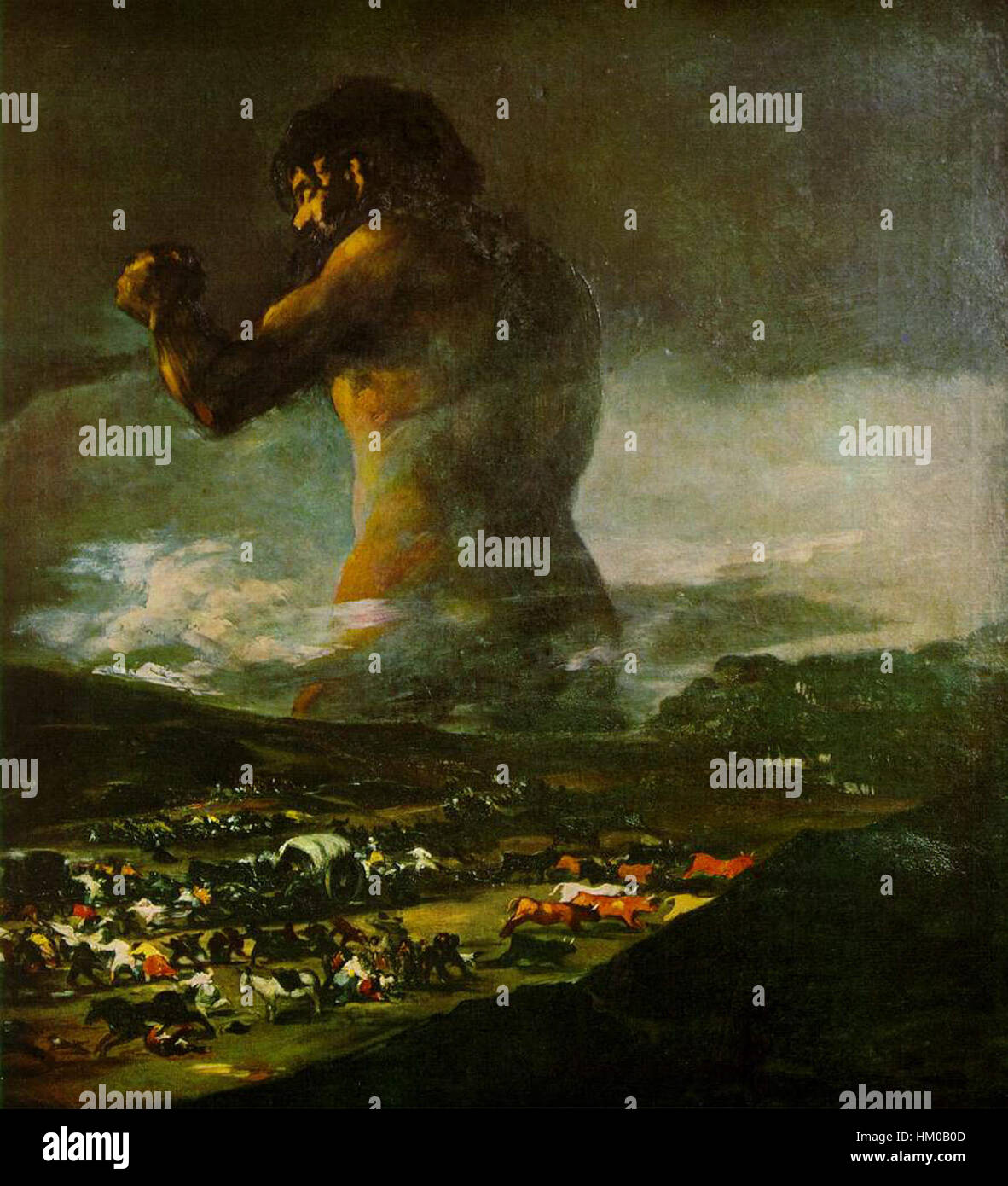 Francisco Goya's 'The Colossus' is a powerful painting that represents ...