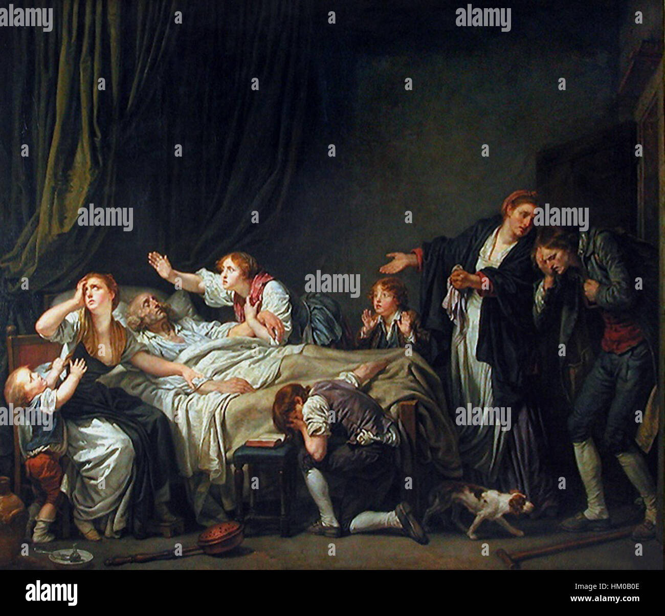 This painting by Jean-Baptiste Greuze depicts the emotional intensity ...