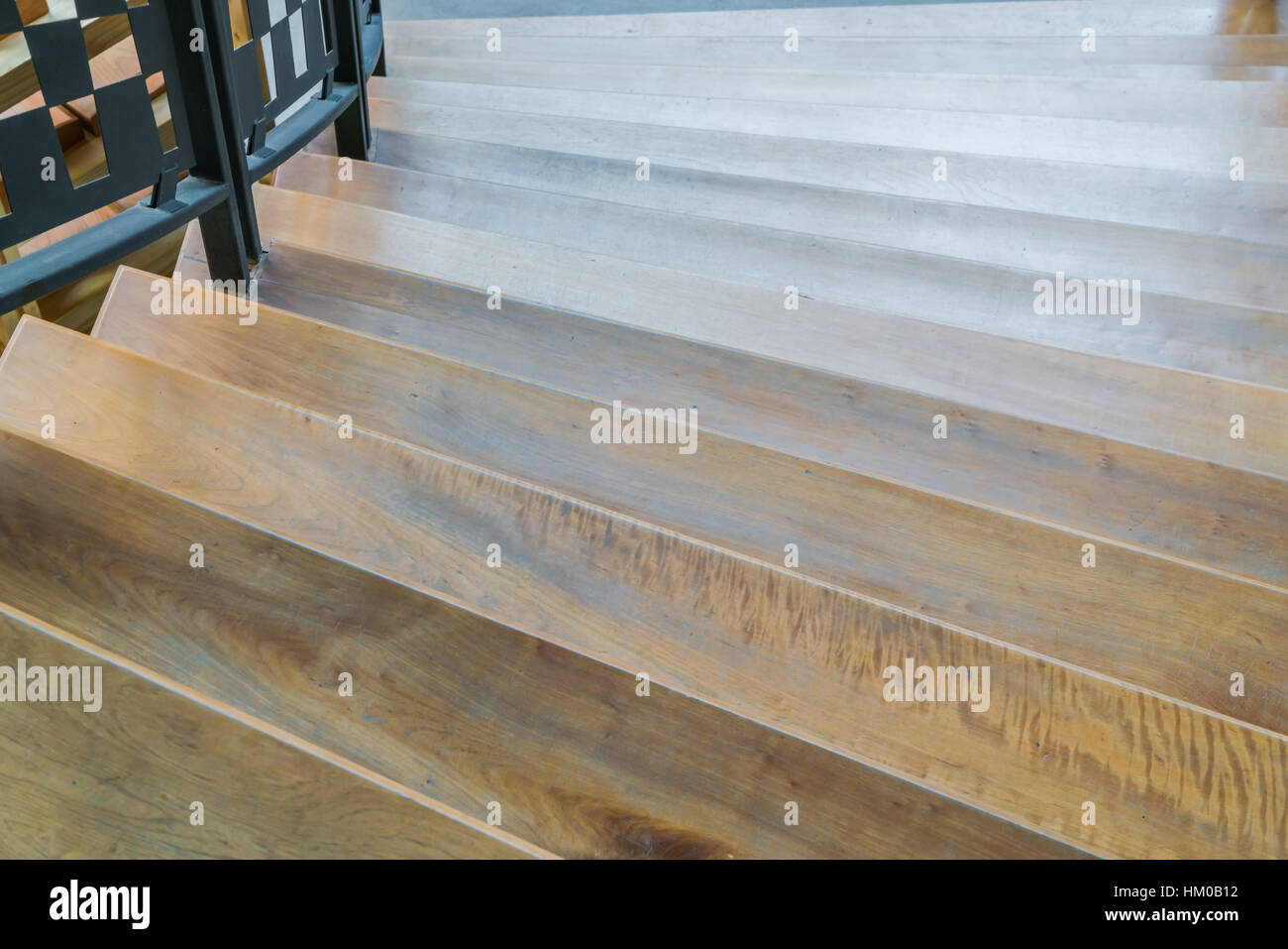 Interior wood stairs Stock Photo - Alamy