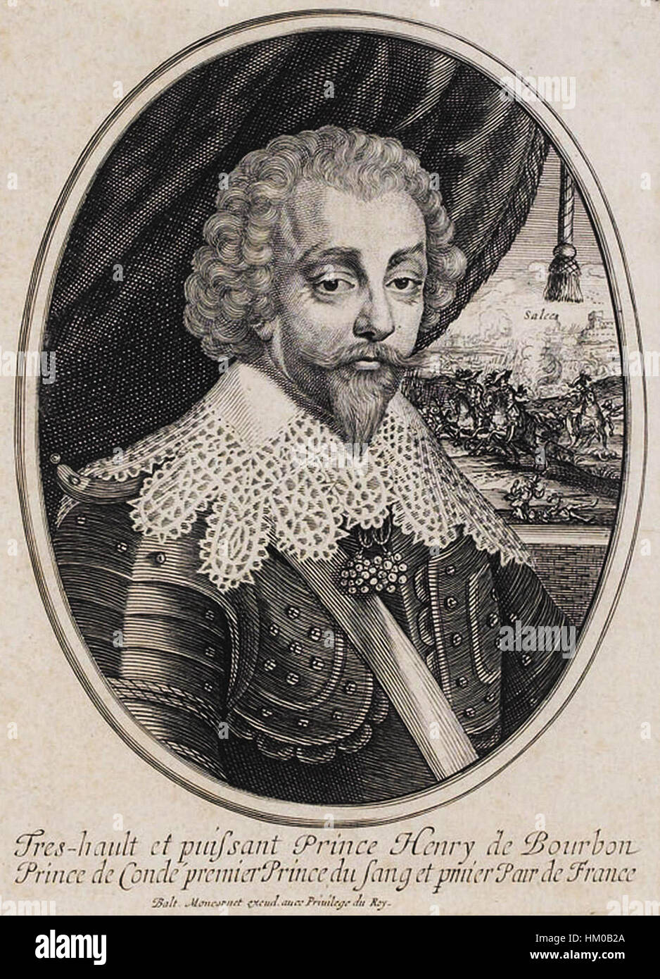 This portrait of Henri, Prince of Condé, painted by Moncornet, captures ...