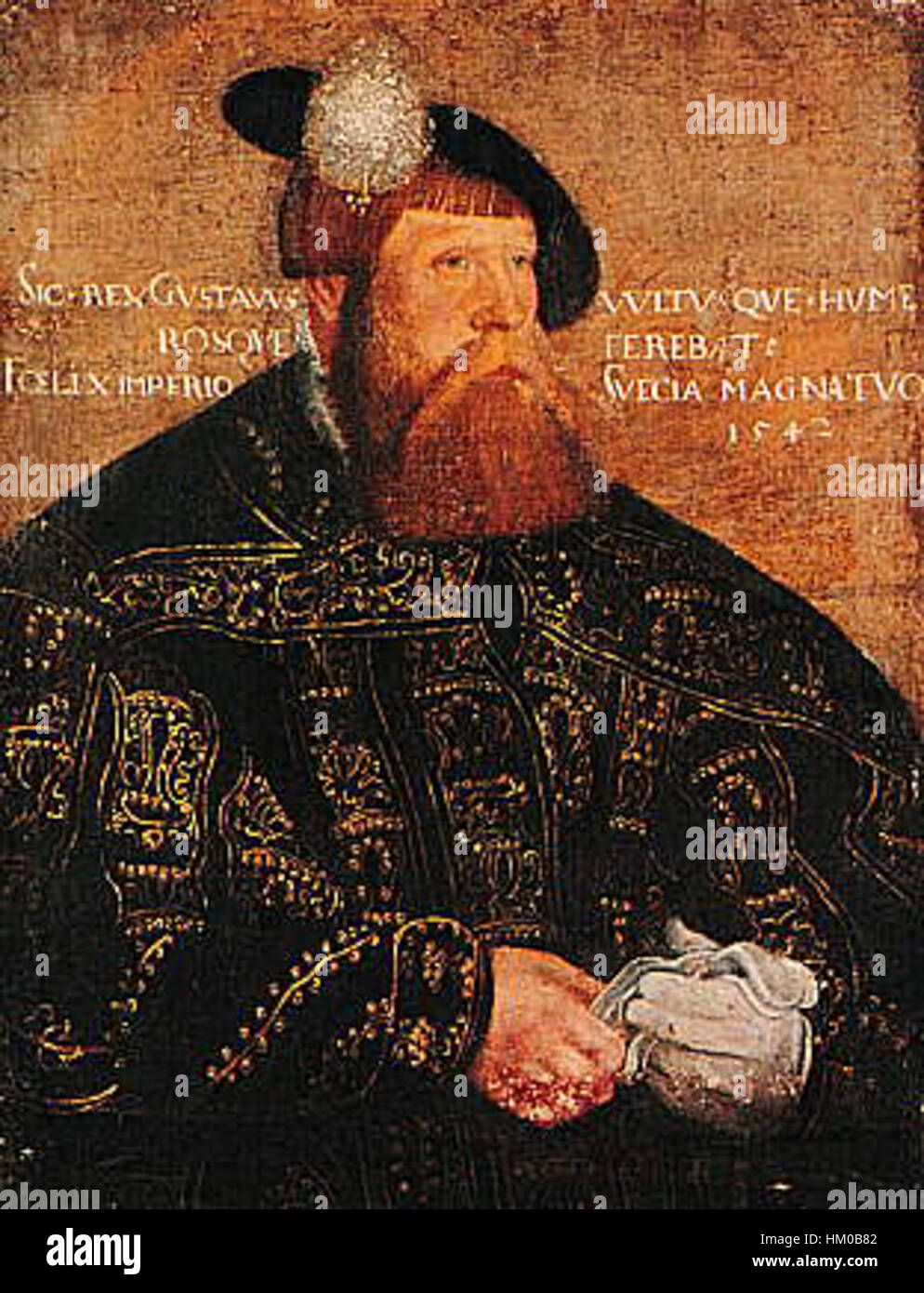 The painting 'Gustav Vasa' is a historical portrait of the Swedish King ...