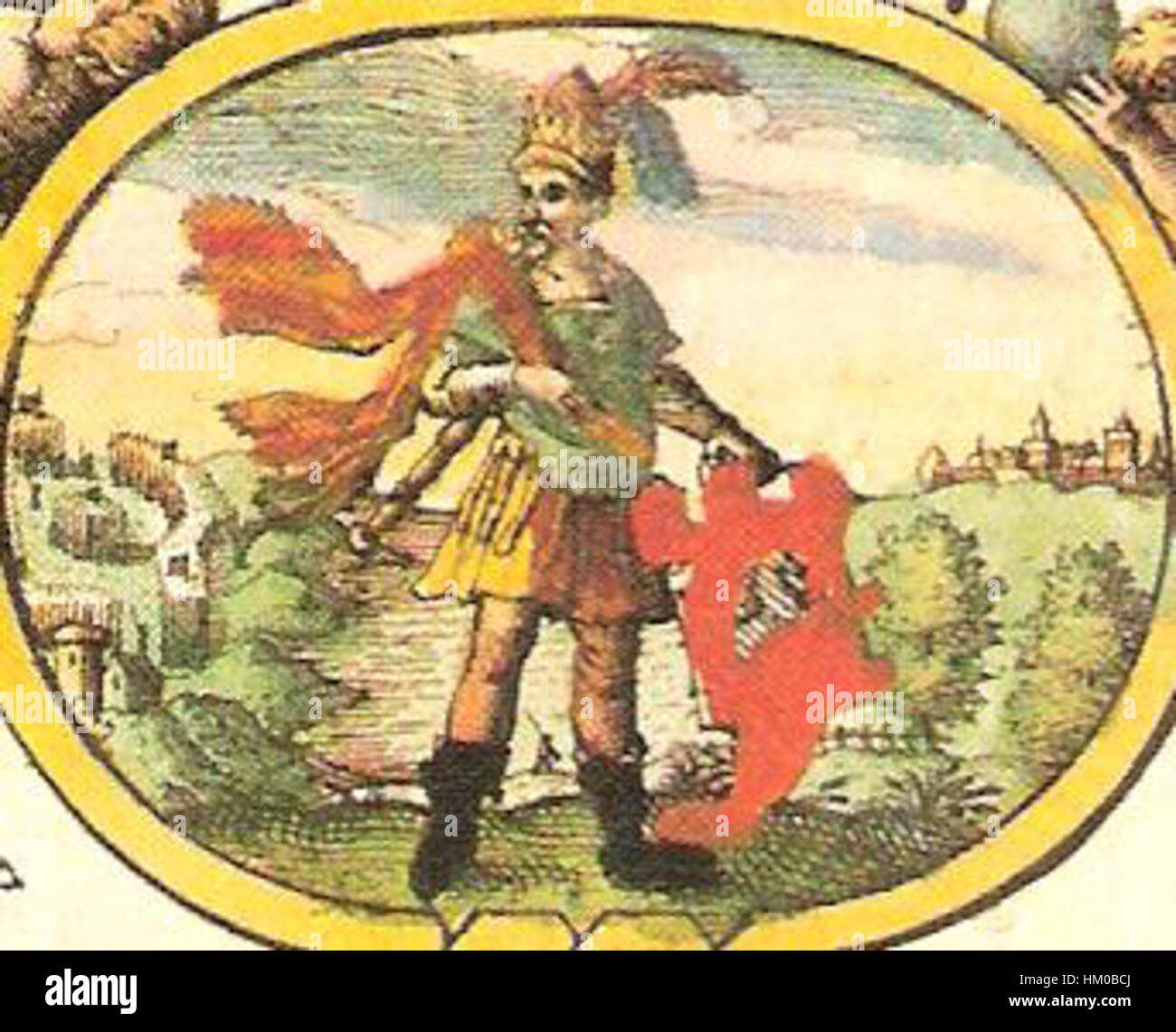 'Hengist' by John Speed is a historical map featuring Hengist, the ...