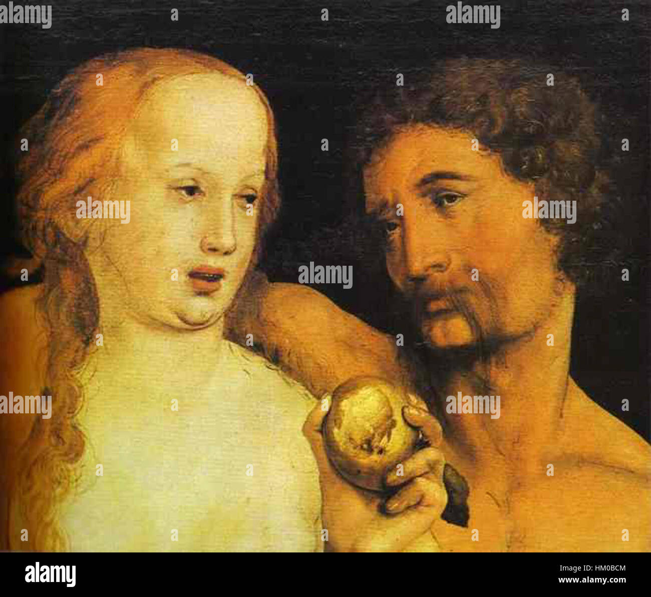 Hans Holbein’s 'Adam and Eve' depicts the biblical story of the first ...