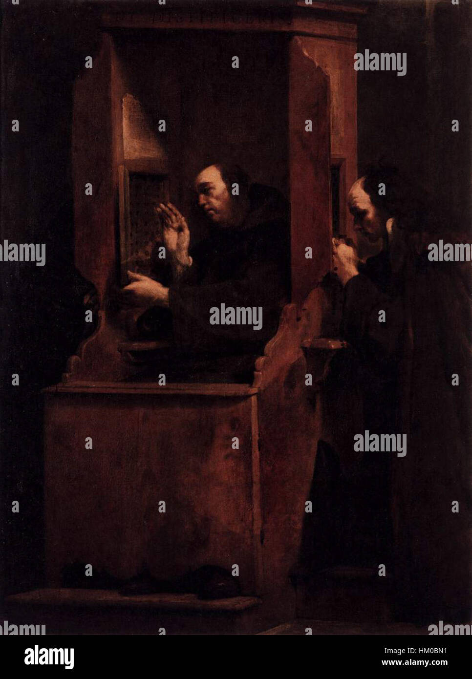 Giuseppe Maria Crespi’s 'Confession' depicts a solemn religious scene ...