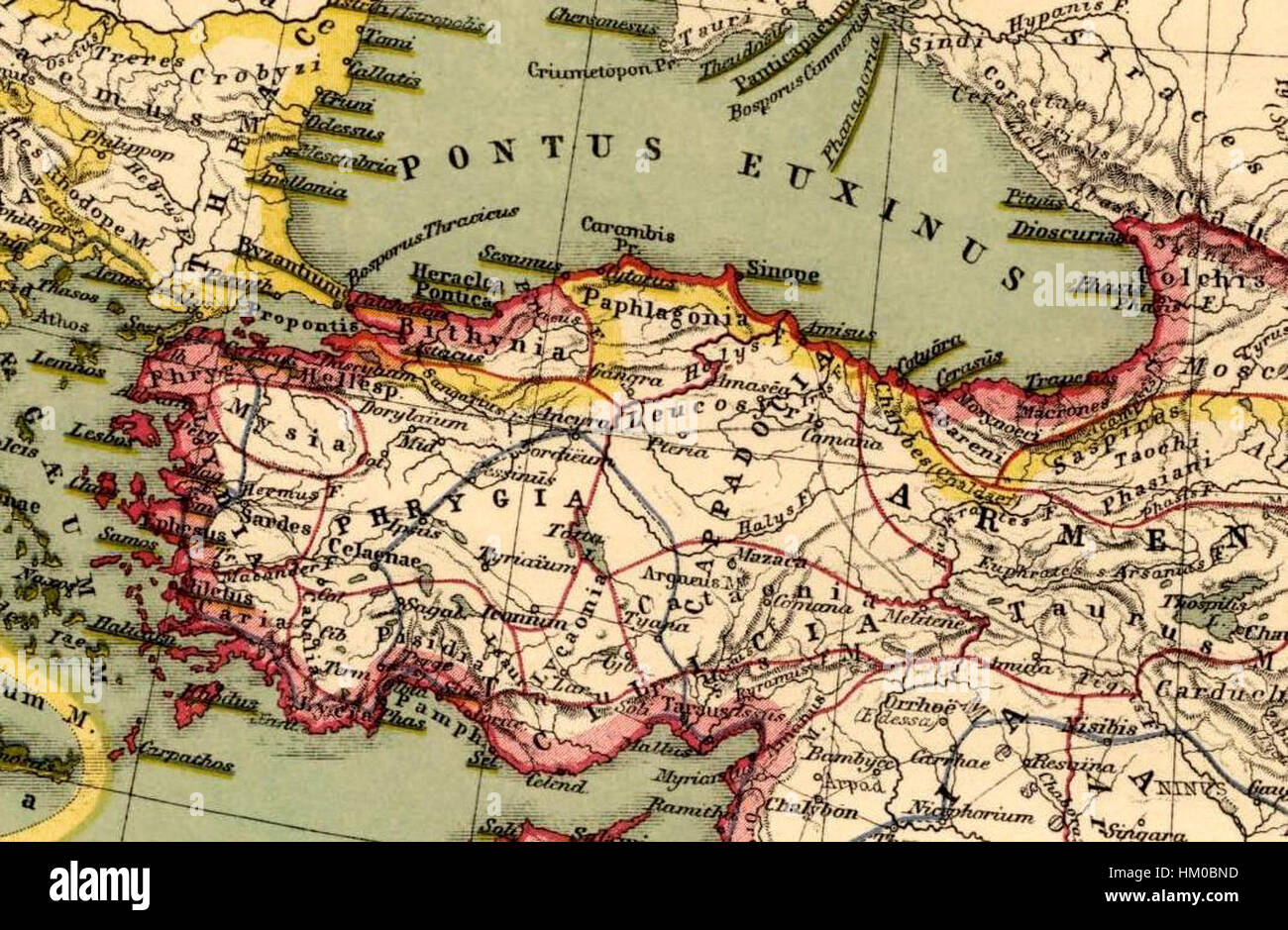 This 1903 map by Heinrich Kiepert illustrates the ancient empires of ...