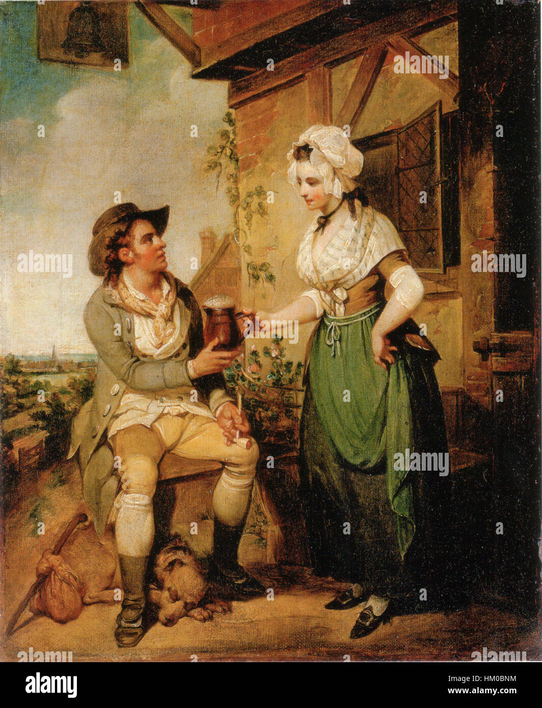 Henry Singleton’s painting 'The Ale-House Door' from c. 1790 captures a ...