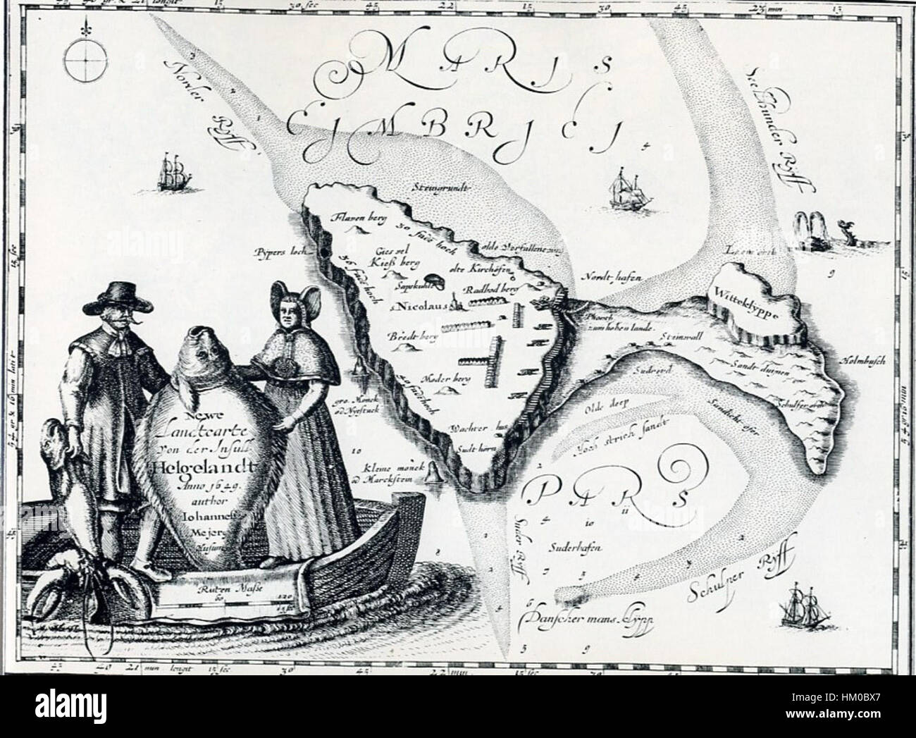 This 1652 painting depicts the island of Helgoland, an important ...