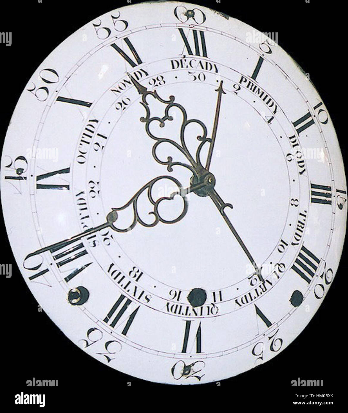 This piece titled 'Horloge-republicaine6' features a symbolic ...