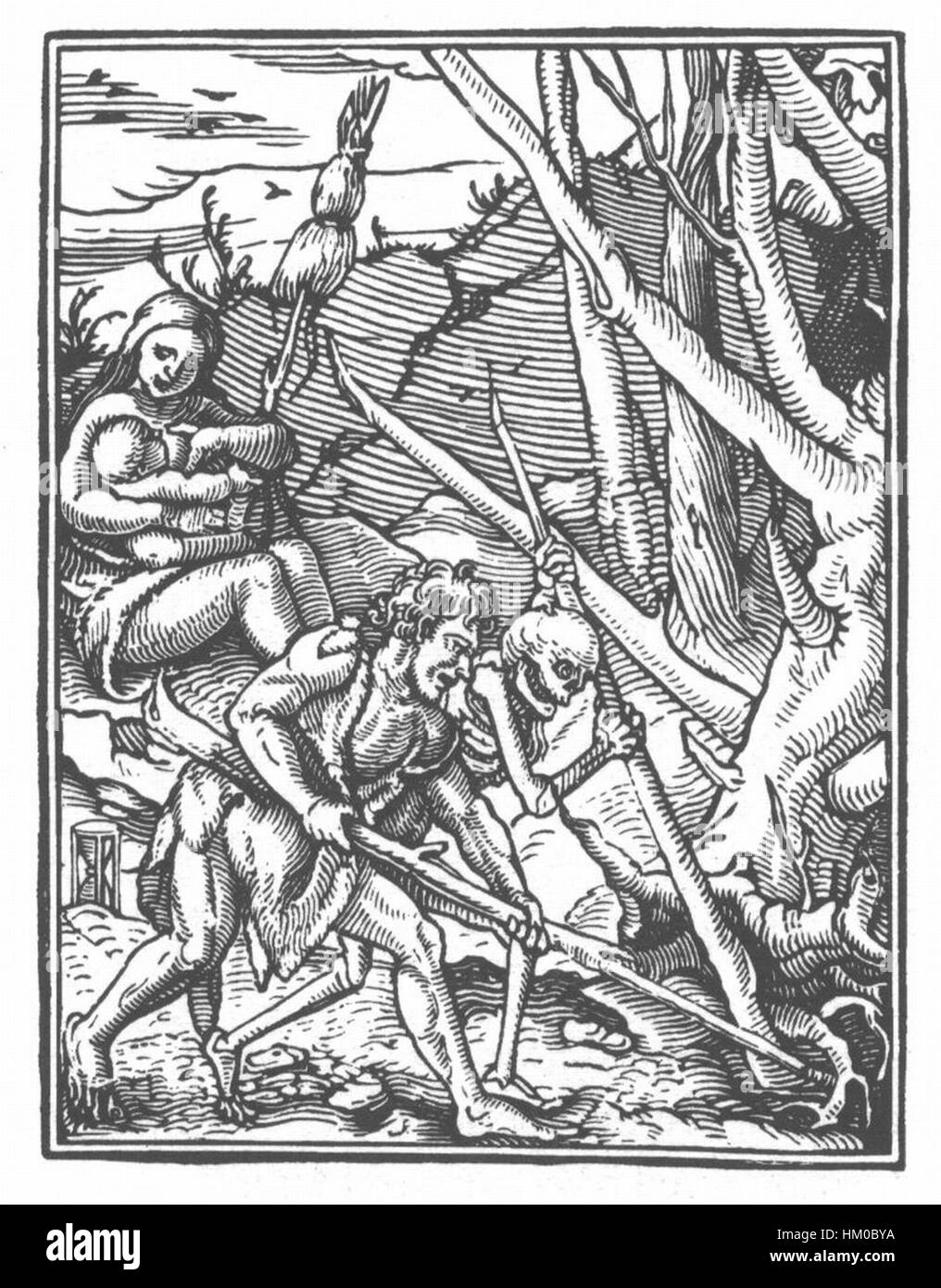 Holbein's 'Danse Macabre 4' is a powerful engraving depicting the Dance ...