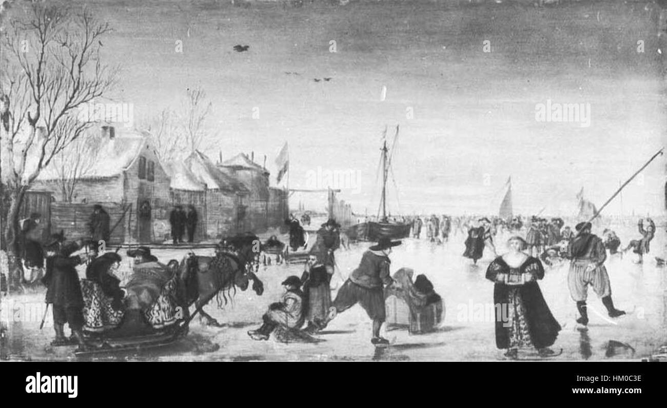 This painting by Hendrick Avercamp, a Dutch Golden Age artist ...