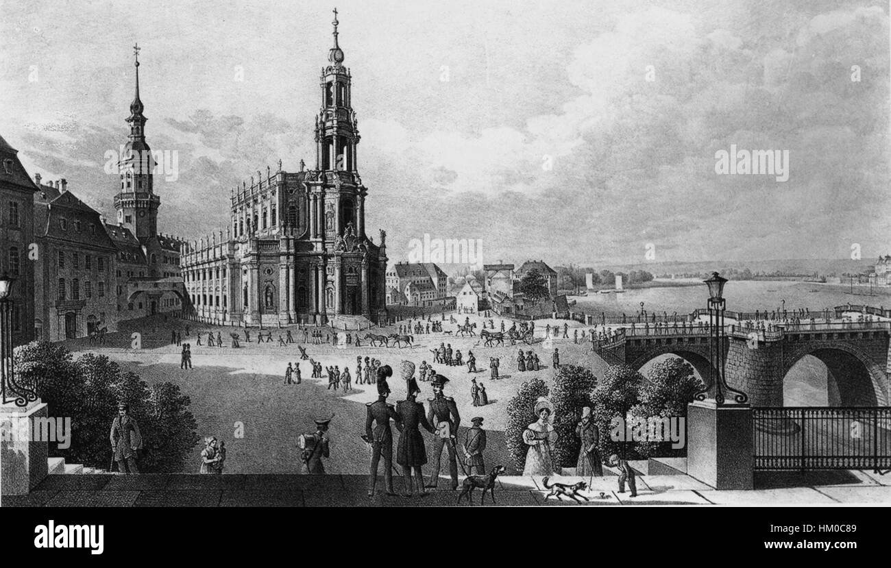 This 1840 painting depicts the Hofkirche (Court Church) in Innsbruck ...