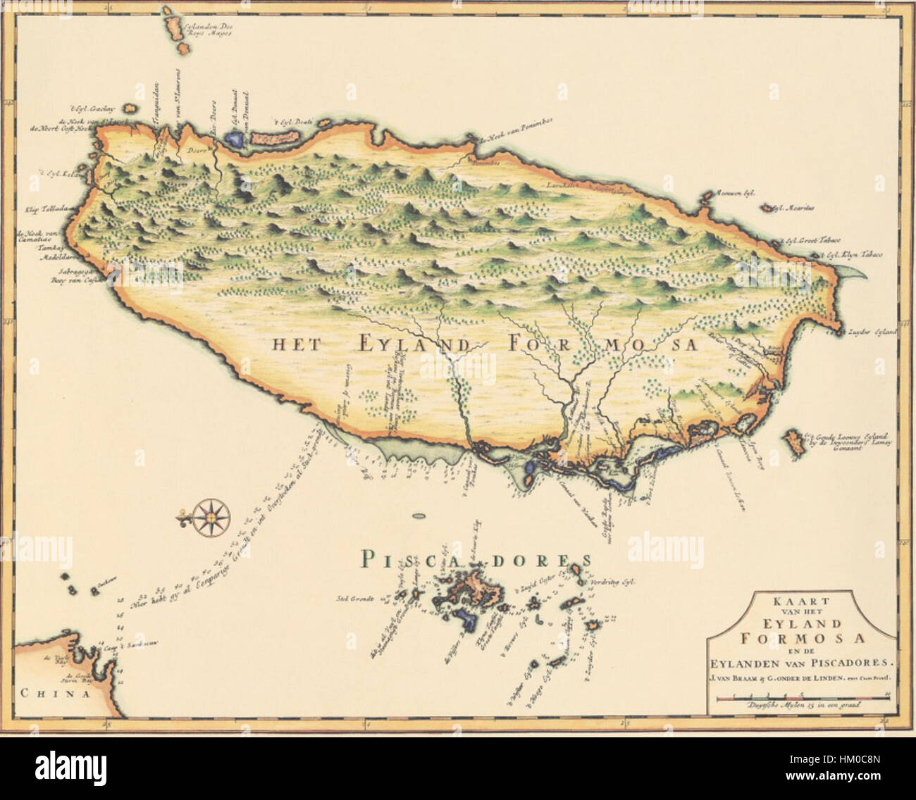 The 'Kaart Van Het Eyland Formosa En De Eylanden Van Piscadores' is a ...