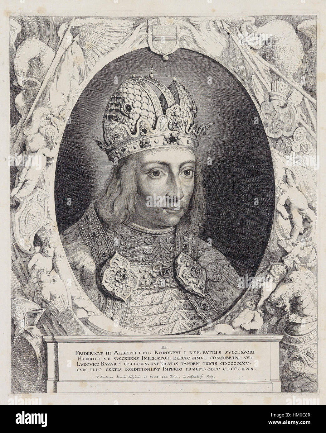 Habsburger-Portraits (van Sompel nach Sutman) c1640 Friedrich III Stock ...