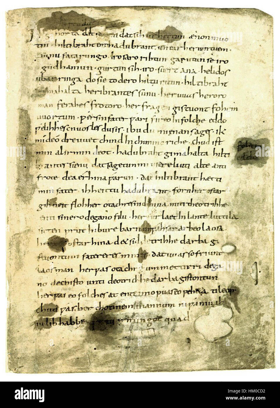 'Hildebrandslied 1' is a historical German epic poem depicted through ...