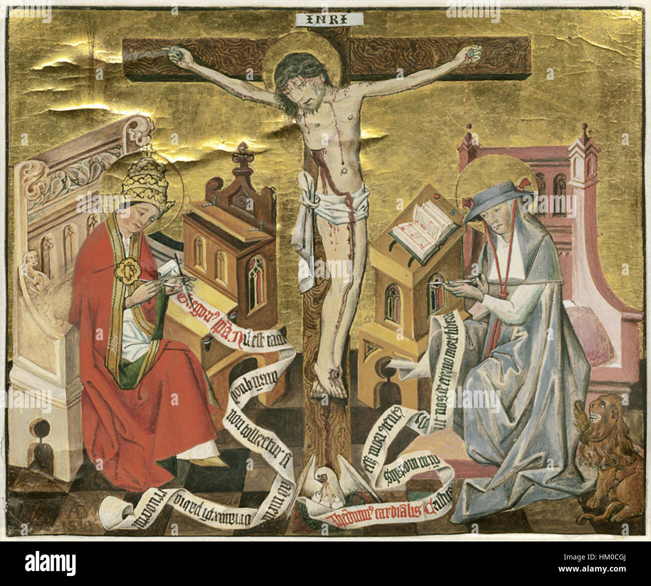 This late medieval artwork, created around 1460, depicts Saint Gregory ...