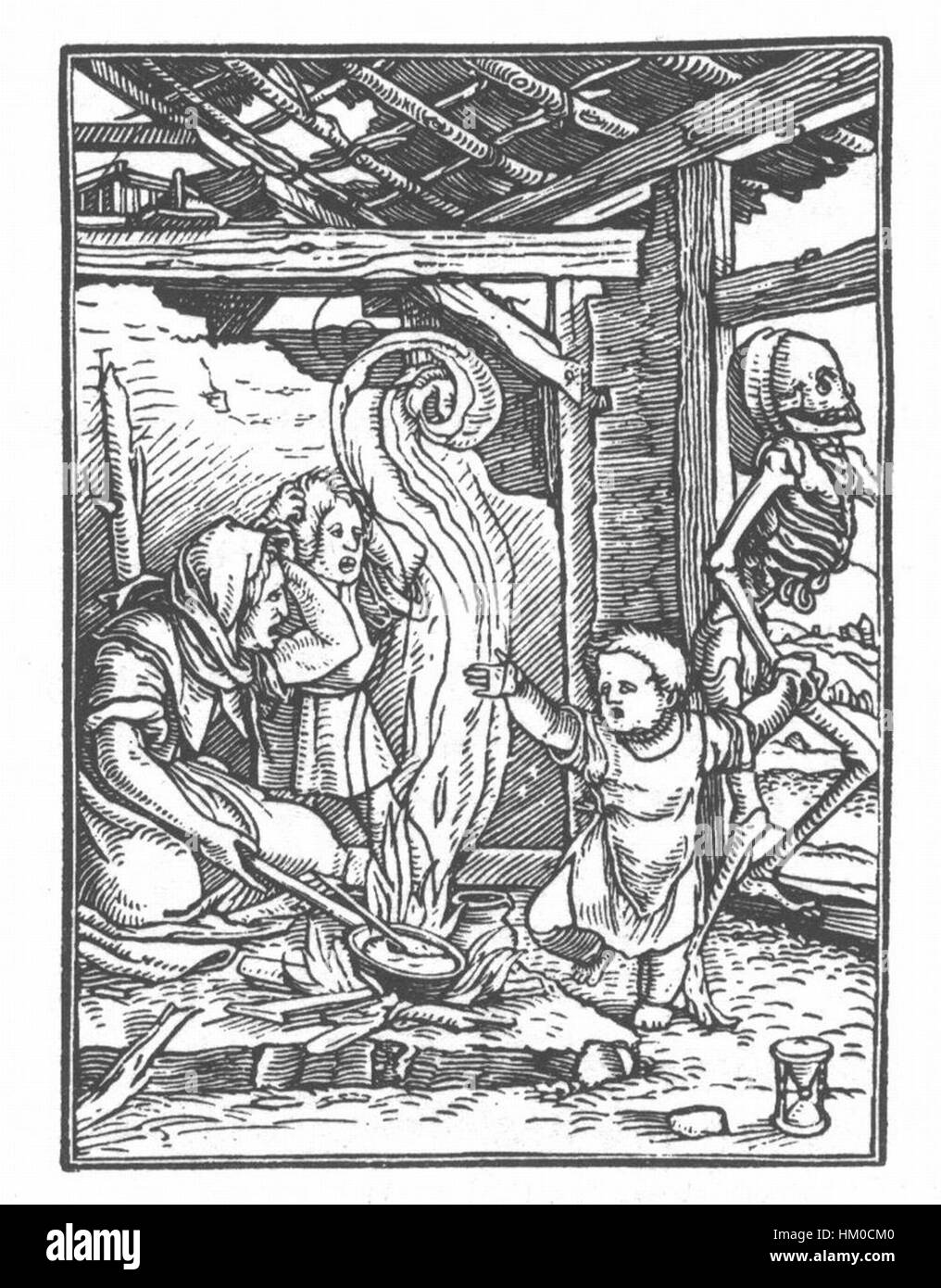 *Danse Macabre* by Hans Holbein is a series of woodcuts depicting the ...