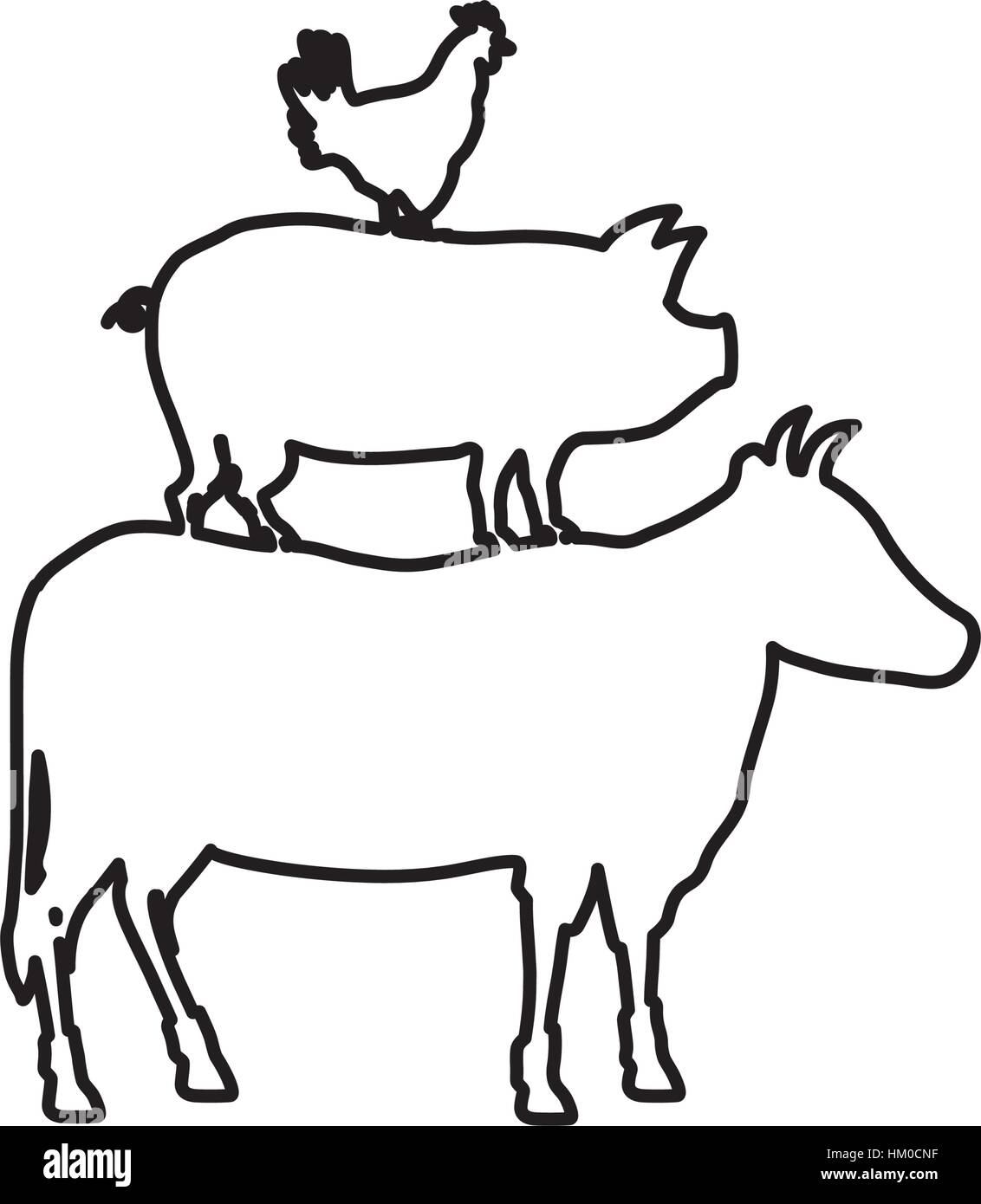 Beef, chicken and pork icon vector illustration graphic design Stock ...