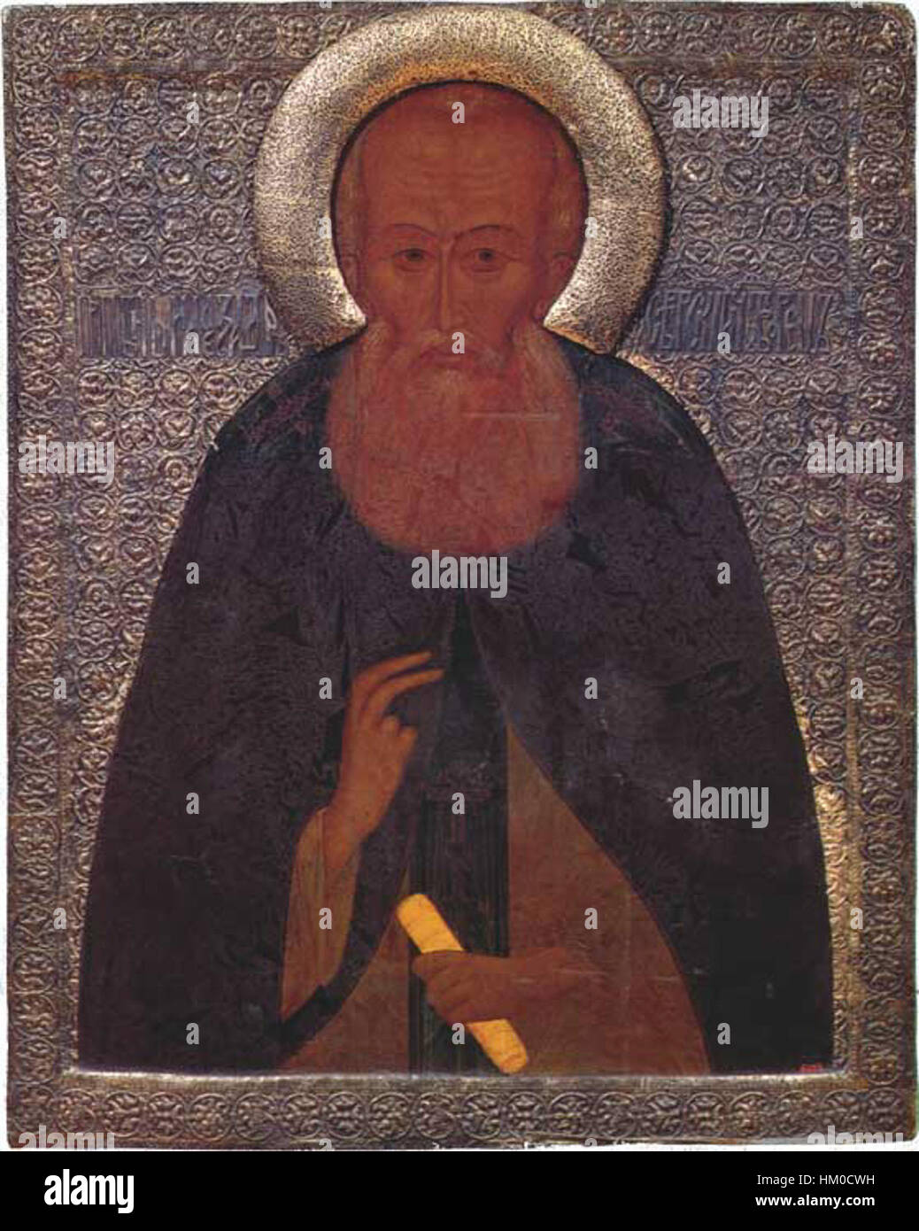 Icon of St Alexander of Svir Stock Photo - Alamy