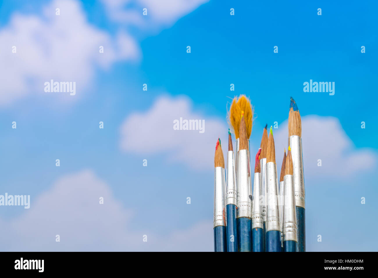 Paintbrush with blue sky Stock Photo - Alamy
