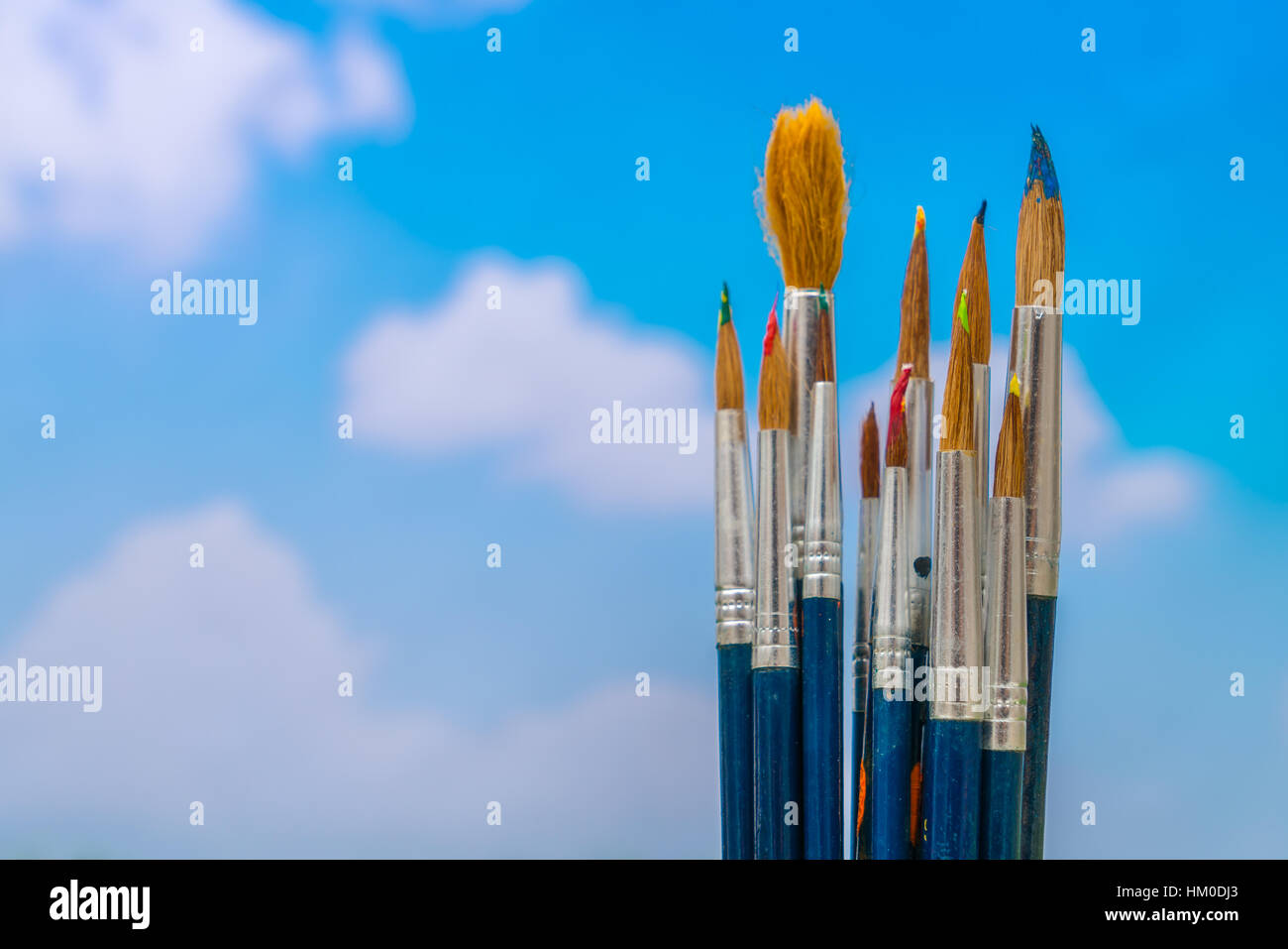 Paintbrush with blue sky Stock Photo - Alamy