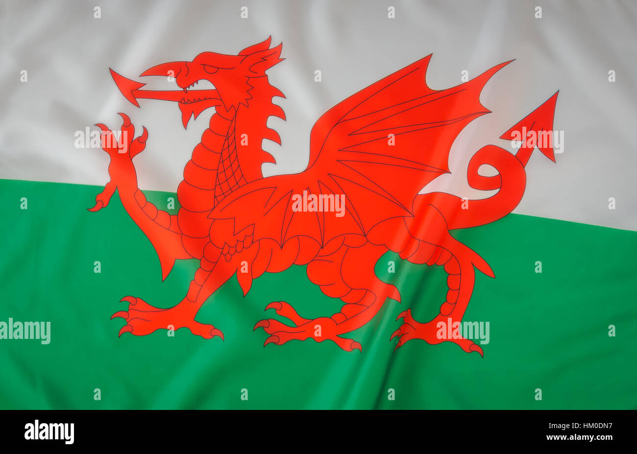 Flags of Wales Stock Photo - Alamy