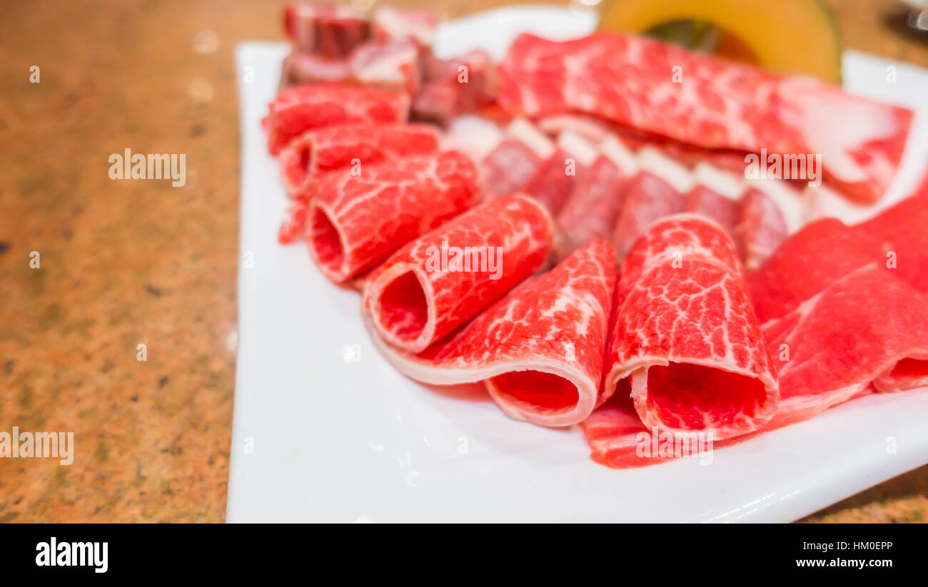 Raw fresh beef Stock Photo - Alamy