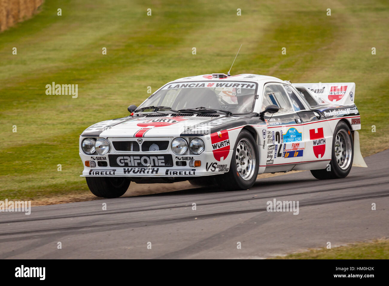 Lancia racing car at Goodwood Festival of Speed 2014 Stock Photo - Alamy