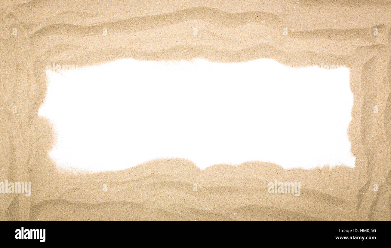 Beach sand scattering isolated on white background Stock Photo - Alamy