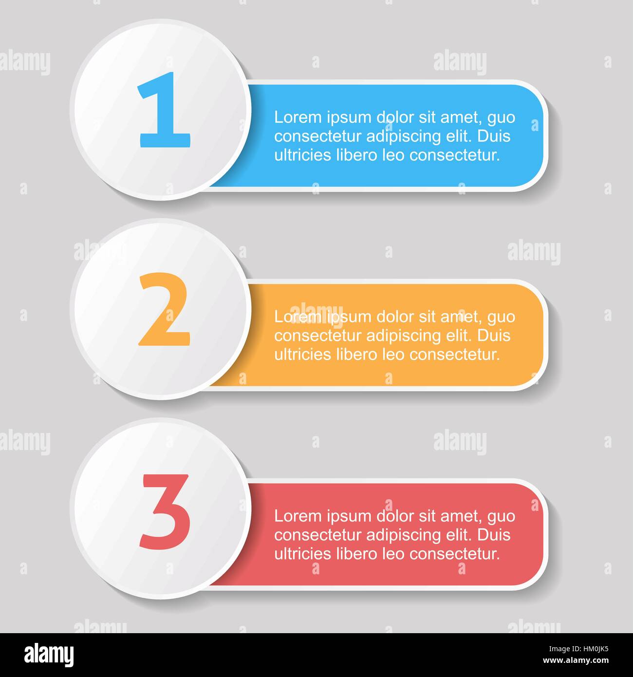 Vector colorful one two three steps progress banners Stock Vector Image ...