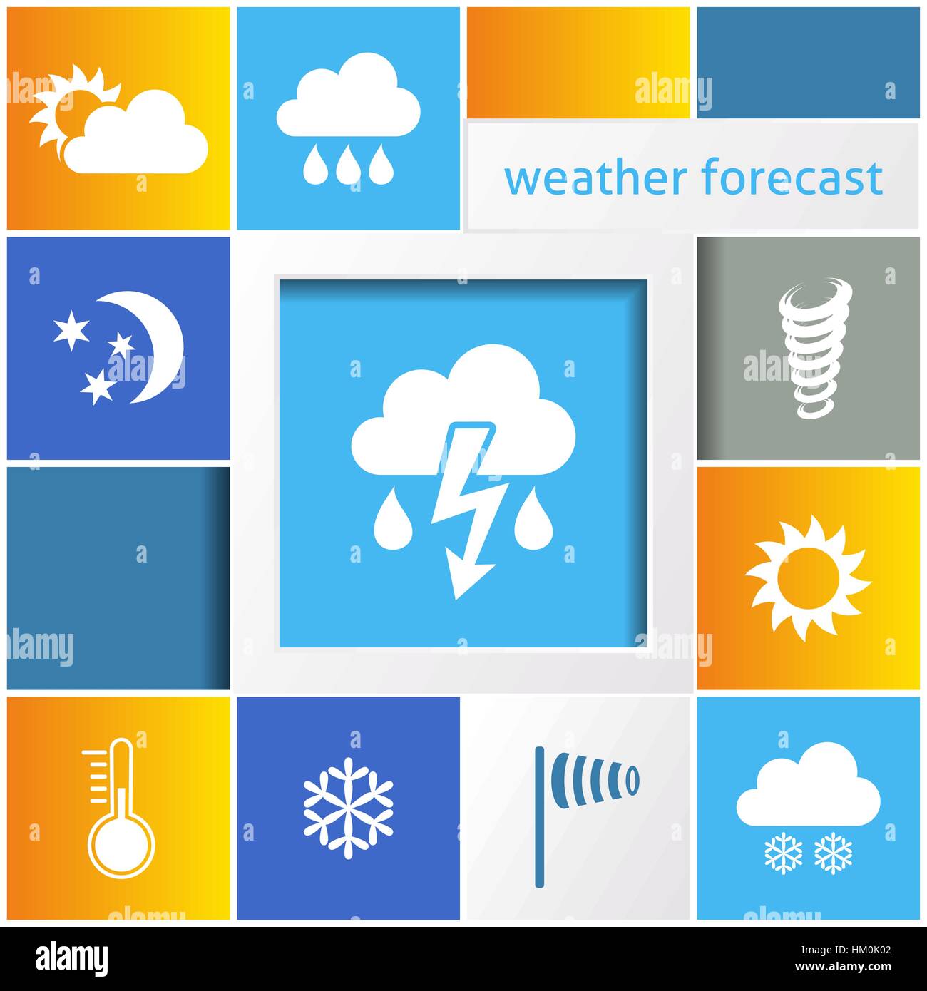 Infographic weather abstract background with squares and icons Stock ...