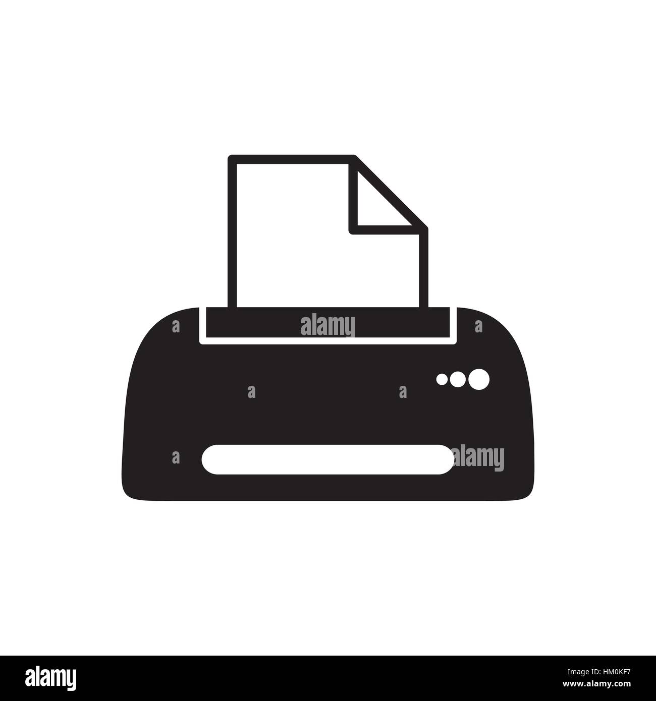 Black vector printer icon on white background Stock Vector Image & Art ...